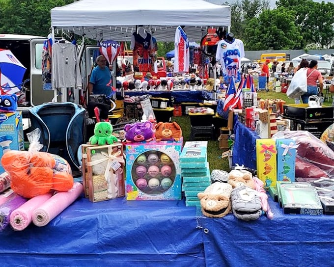 Memory lane marketplace! Willow Glen&rsquo;s colorful booths mix nostalgic toys, bold fashion, and playful finds in a cheerful outdoor bazaar.