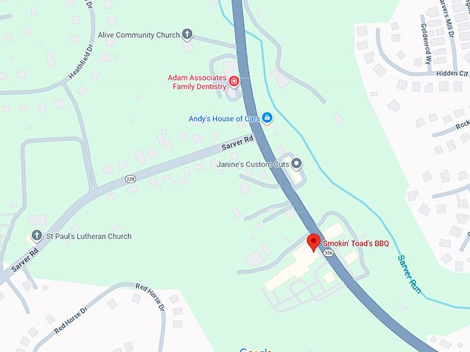 smokin&rsquo; toad&rsquo;s bbq map