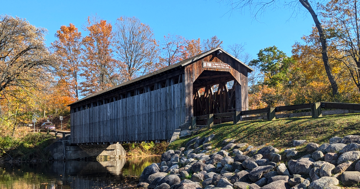 The 100-Foot-Long Covered Bridge In Michigan That Barely Anyone Knows ...