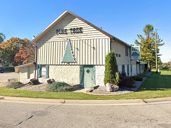 The unassuming exterior reveals the charming simplicity of this Wisconsin institution, where generations have gathered for memorable meals and even more memorable conversations.