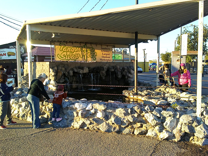The wishing well at Tanque Verde's entrance &ndash; where kids toss coins and parents secretly hope they'll find treasures worth more inside.