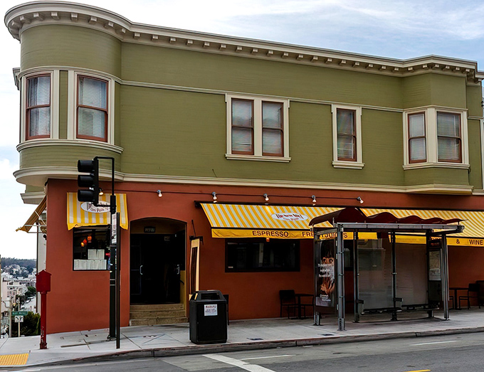 That cheerful yellow awning isn't just decoration &ndash; it's a breakfast beacon calling hungry souls home.