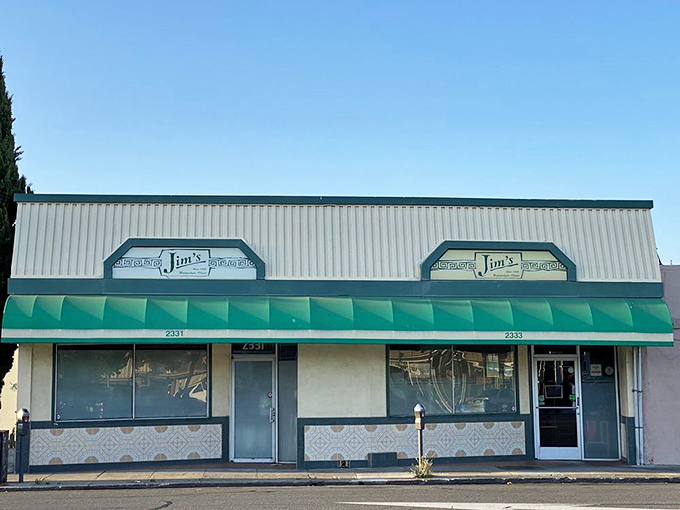 The teal awning of Jim's Coffee Shop beckons like an oasis in Alameda &ndash; a no-frills promise of comfort food that delivers every time.