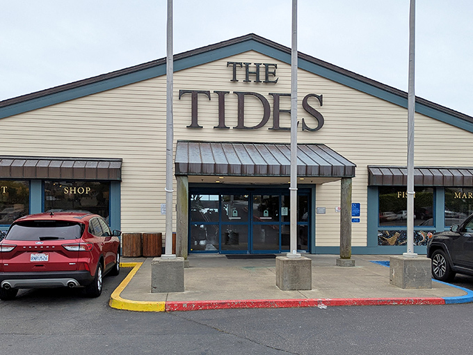 The unassuming exterior of The Tides belies the seafood treasures within&mdash;like finding a pearl in the most humble-looking oyster.