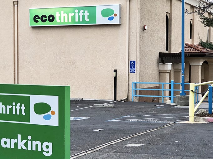 The unassuming exterior of Eco Thrift belies the wonderland within, like finding out your quiet neighbor is secretly a rock star.