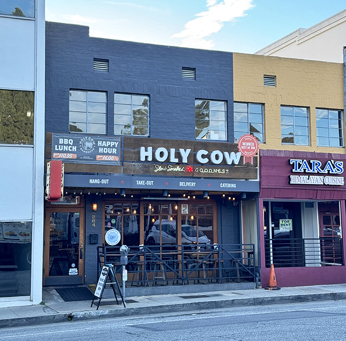 Another angle reveals Holy Cow's commitment to keeping things refreshingly unpretentious in a city that loves its glitz.
