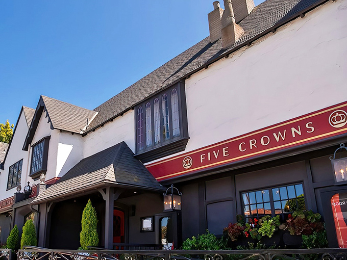 Five Crowns' Tudor-style exterior isn't just Instagram-worthy&mdash;it's a time machine to old England that happens to serve spectacular prime rib.