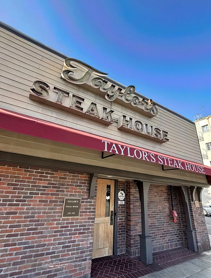 The unassuming brick fa&ccedil;ade of Taylor's Steak House proves once again that the best culinary treasures often hide in plain sight.