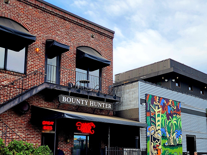 The historic brick fa&ccedil;ade of Bounty Hunter beckons from First Street in downtown Napa, promising rare wines and smoky delights behind those welcoming doors.