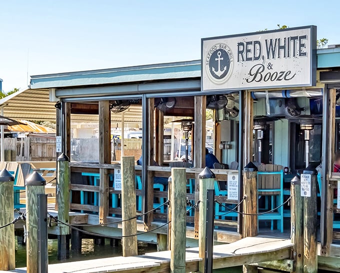 Red, White and Booze announces itself with the kind of straightforward charm that makes you smile before you even taste the food.