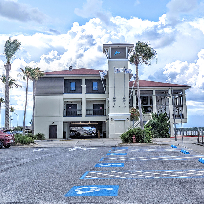 This architectural beauty rises from Pensacola Beach like a modern-day castle dedicated to Gulf Coast cuisine.
