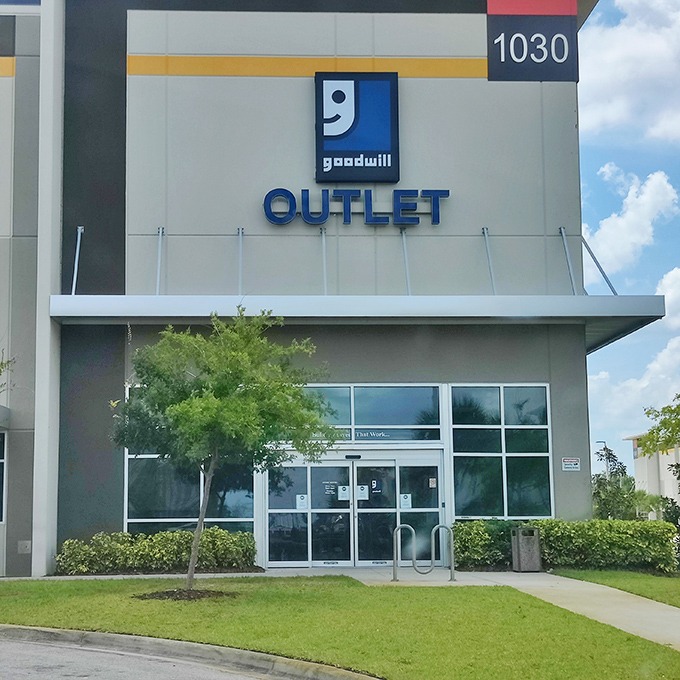 The unassuming exterior of treasure-hunting headquarters. Behind these doors, bargain dreams come true at prices that'll make your wallet do a happy dance.