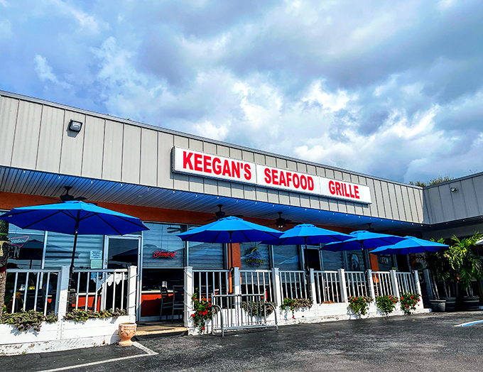 Another angle reveals Keegan's unpretentious charm, where the building's simplicity promises authenticity over flash.