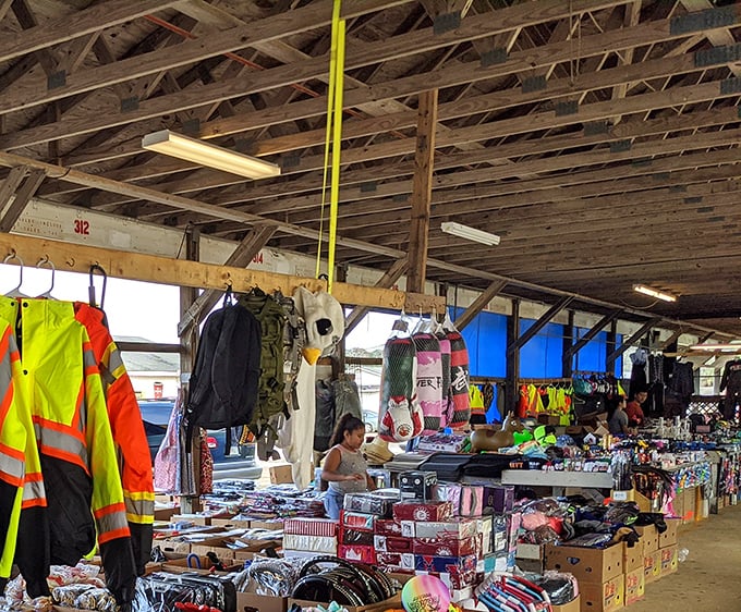 Under the wooden beams of retail heaven, vendors display their wares like museum curators&mdash;if museums sold safety vests, backpacks, and everything else you didn't know you needed.