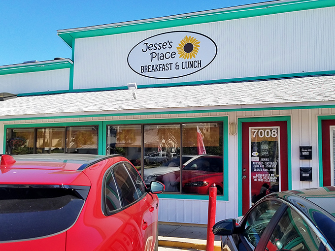 Motorcycles line the entrance of Jesse's Place like loyal patrons waiting for their breakfast fix. When bikers and locals agree on a spot, you know the food's worth the ride.