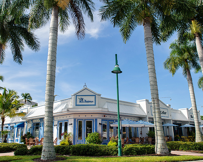 The blue and white fa&ccedil;ade of Bleu Provence isn't just Instagram-worthy&mdash;it's your first clue that culinary magic awaits inside this Naples gem.