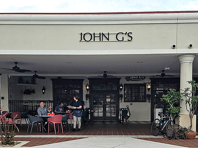 The unassuming storefront of John G's beckons hungry Floridians like a breakfast lighthouse. No fancy frills, just the promise of legendary morning fare.