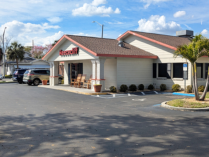 The unassuming yellow exterior of Reececliff Family Diner promises no frills, just honest-to-goodness food that'll make your taste buds stand up and salute.