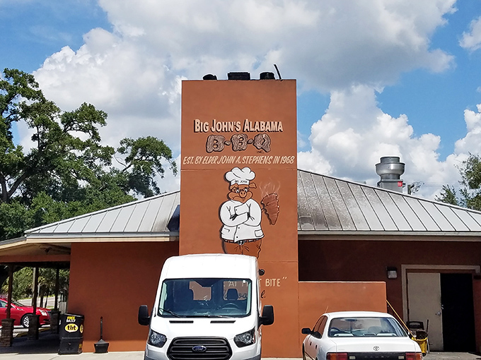 That towering brown chimney isn't just for show &ndash; it's broadcasting delicious smoke signals to hungry souls across Tampa.