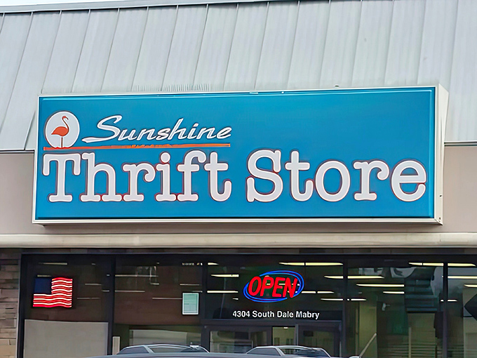 That bright blue sign beckoning from South Dale Mabry promises treasures beyond your wildest thrifting dreams.