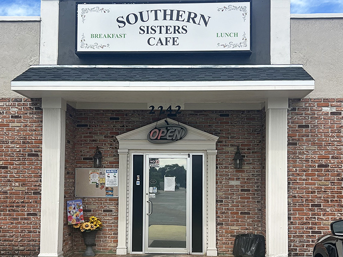 A welcoming entrance that promises comfort food salvation &ndash; the culinary equivalent of a warm hug from grandma.