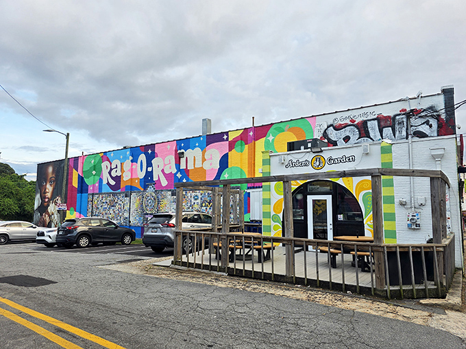 The colorful storefront beckons bargain hunters like a siren song for savvy shoppers seeking retail redemption.