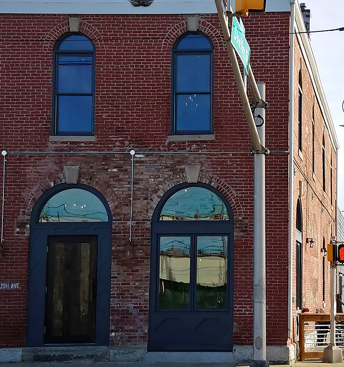 The historic brick fa&ccedil;ade of Geraldine's stands proudly on English Avenue, its arched windows hinting at the culinary treasures waiting inside.