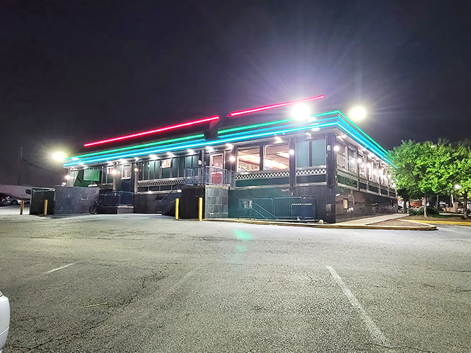 The neon glow of Broadway Diner at night isn't just illumination&mdash;it's a beacon of hope for hungry souls seeking comfort food at any hour.