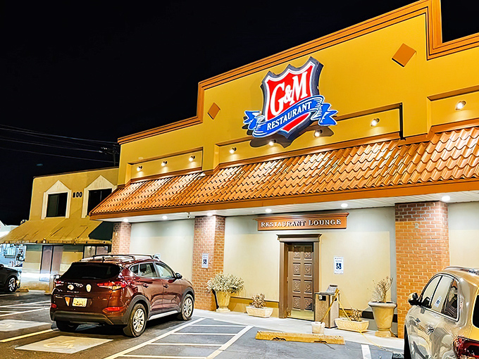 The iconic red-roofed G&M Restaurant stands like a culinary lighthouse, beckoning seafood lovers from miles around to its Linthicum Heights haven.