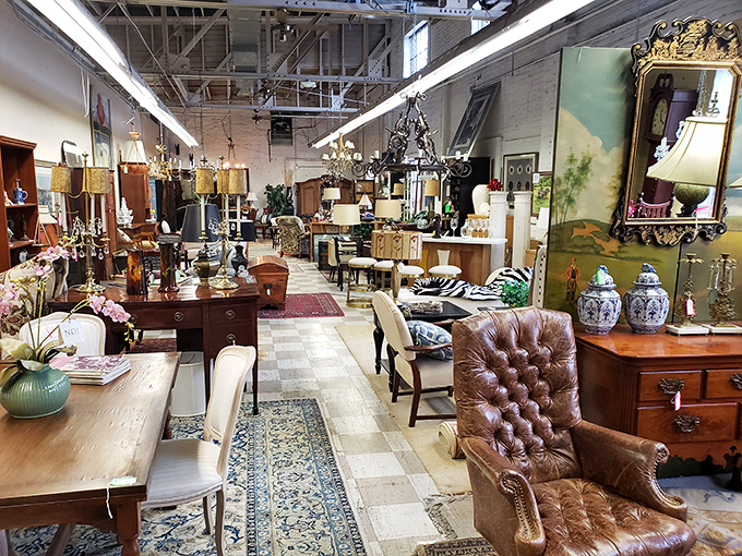 A perfectly staged living room from another era, where every piece tells a story and your wallet whispers, "Please, no more stories today." 