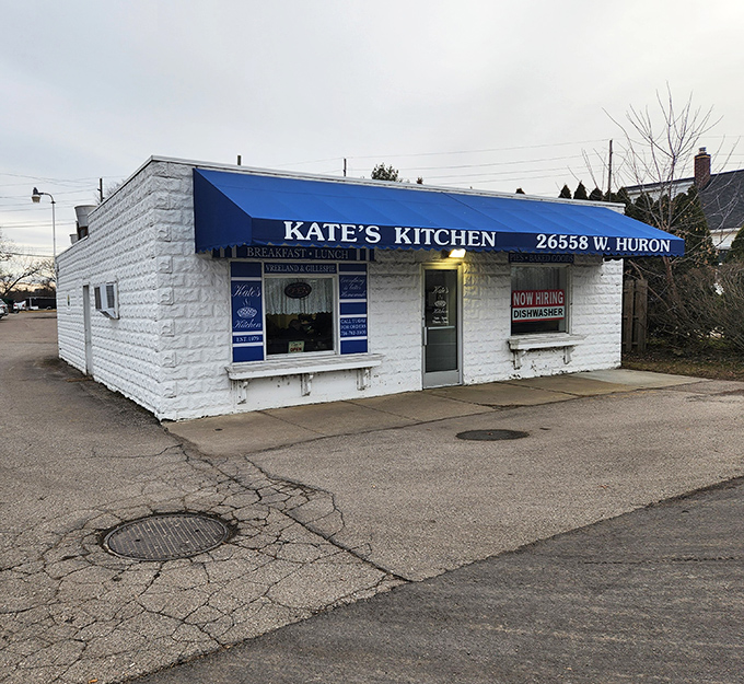 The unassuming exterior of Kate's Kitchen might not stop traffic, but locals know this humble white building houses some of Michigan's most comforting treasures.