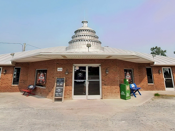 The Capitol dome crowning Skylight Inn isn't just architectural whimsy&mdash;it's a declaration of barbecue sovereignty that says "the pork stops here."