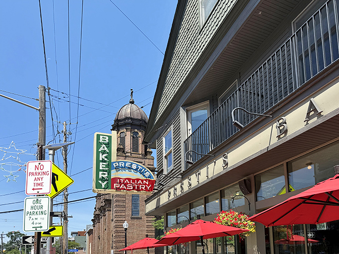 The iconic vertical "BAKERY" sign has been Cleveland's equivalent of a lighthouse, guiding hungry souls to pastry paradise for generations.