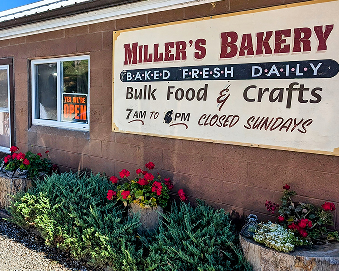 The welcoming sign says it all: "Baked Fresh Daily." In a world of artificial everything, Miller's commitment to freshness is the real luxury.