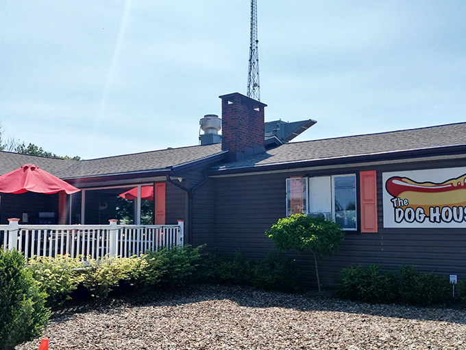 The unassuming exterior of culinary greatness. Like finding a diamond in the suburban rough, this converted house promises comfort food that transcends its humble appearance.