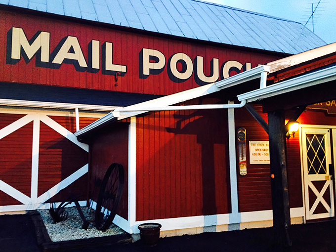 This classic red barn exterior isn't false advertising&mdash;it's a promise of authentic, farm-fresh flavors waiting inside.