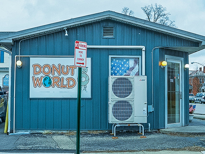 The cheerful blue exterior promises good things inside, and trust me, it delivers on every sugary promise.