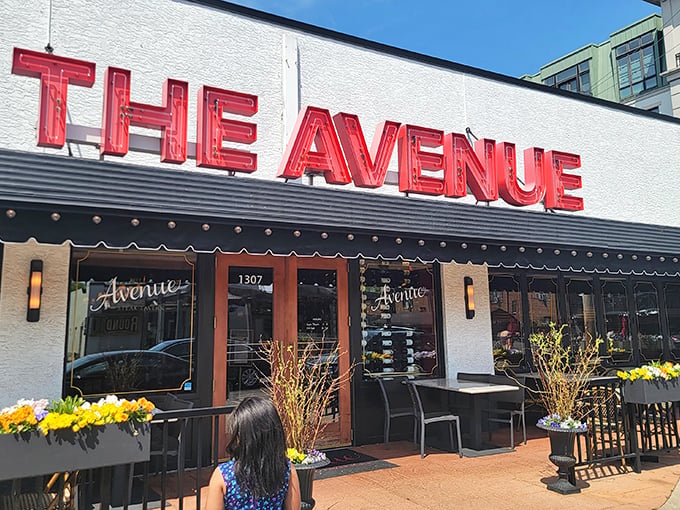 That red neon sign doesn't just announce a restaurant; it's practically sending smoke signals to steak lovers across Columbus.
