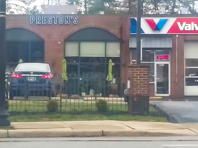 The unassuming brick exterior of Preston's belies the flavor explosion waiting inside. Like finding a winning lottery ticket in your jacket pocket.