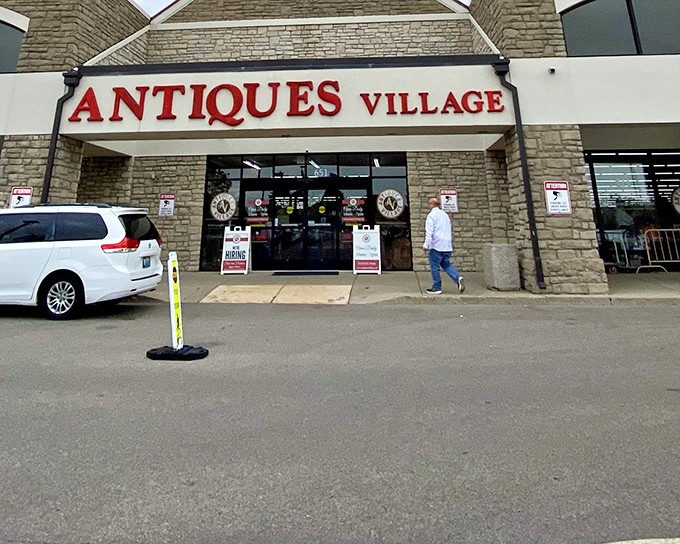 Don&rsquo;t let the humble entrance fool you&mdash;Antiques Village is a time-traveler&rsquo;s dream. Step inside and you&rsquo;ll find a vast wonderland of vintage treasures that&rsquo;s far bigger (and more magical) than it looks.