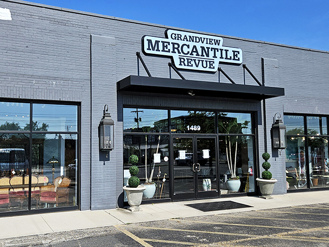 That iconic sign beckons treasure hunters from across Ohio. The elegant lanterns flanking the entrance whisper, "Yes, you've arrived somewhere special."