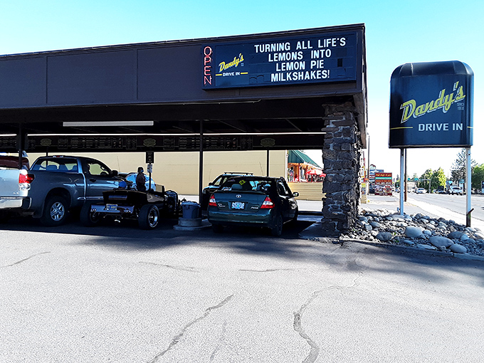 Dandy's Drive-In sits unassumingly on Northeast Third Street, where architectural modesty meets culinary magnificence in perfect harmony.