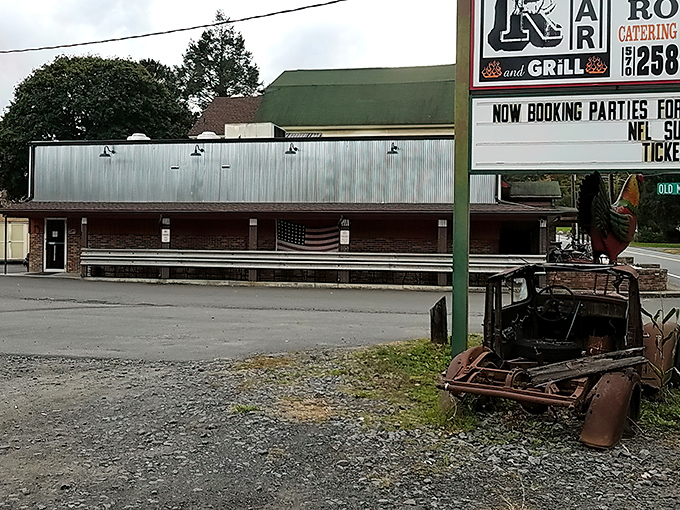 The unassuming exterior of R Bar and Grill proves once again that Pennsylvania's best food treasures often hide in plain sight, complete with rustic charm and vintage decor.