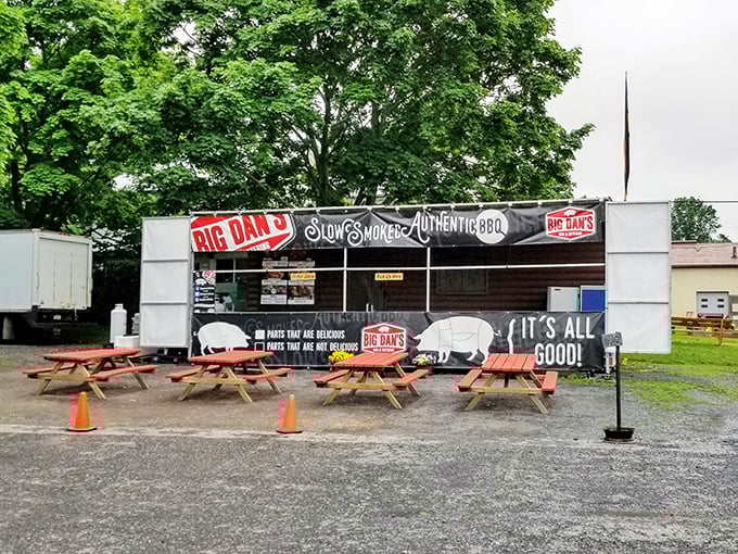 The unwritten rule of great BBQ joints: the more unassuming the exterior, the more life-changing the meat inside. Big Dan's proves this deliciously true.