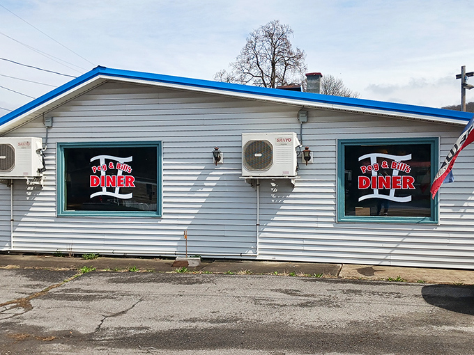 The unassuming exterior of Peg & Bill's Diner II doesn't scream "culinary destination," but that's exactly what makes this blue-trimmed treasure so special.
