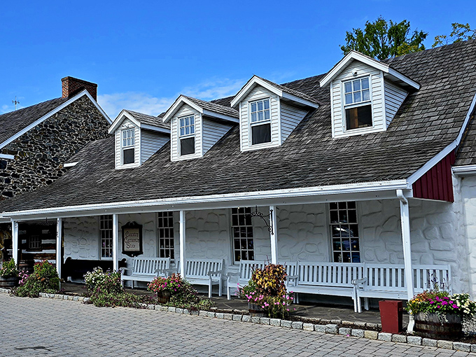 Colonial charm meets Pennsylvania hospitality at the Dobbin House Tavern, where history stands proudly with its whitewashed walls and dormer windows watching over Gettysburg.
