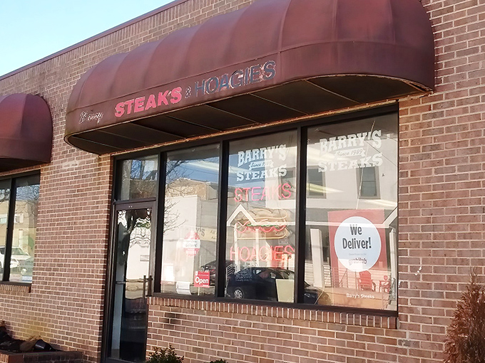 The pink awning of Barry's beckons like a beacon of hope to the cheesesteak-deprived, promising salvation in sandwich form on Ridge Avenue.