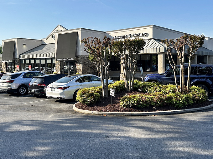 The unassuming exterior of Stax Omega beckons like an old friend, promising comfort food treasures within its welcoming walls.
