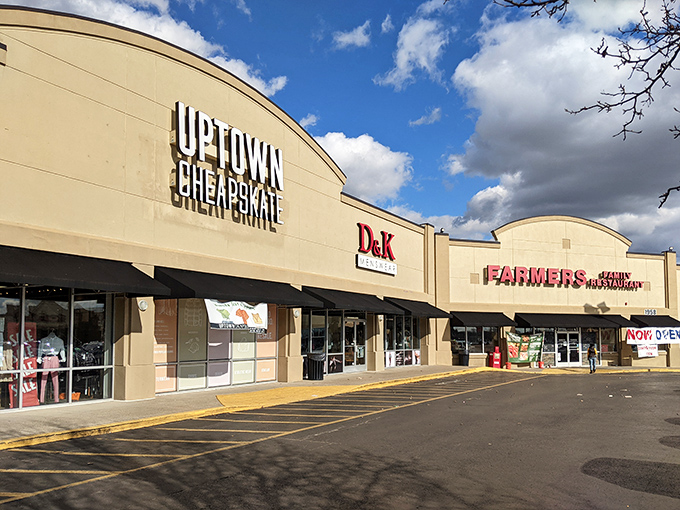 The unassuming storefront hides a fashion treasure trove that would make any bargain hunter's heart skip a beat.