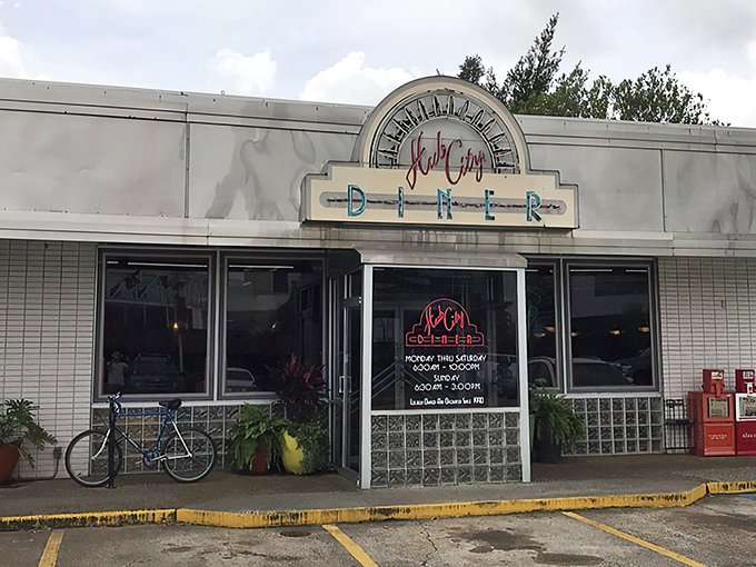 The retro neon signage of Hub City Diner glows with promise, a beacon of comfort food in Lafayette that's been satisfying hungry patrons for generations.